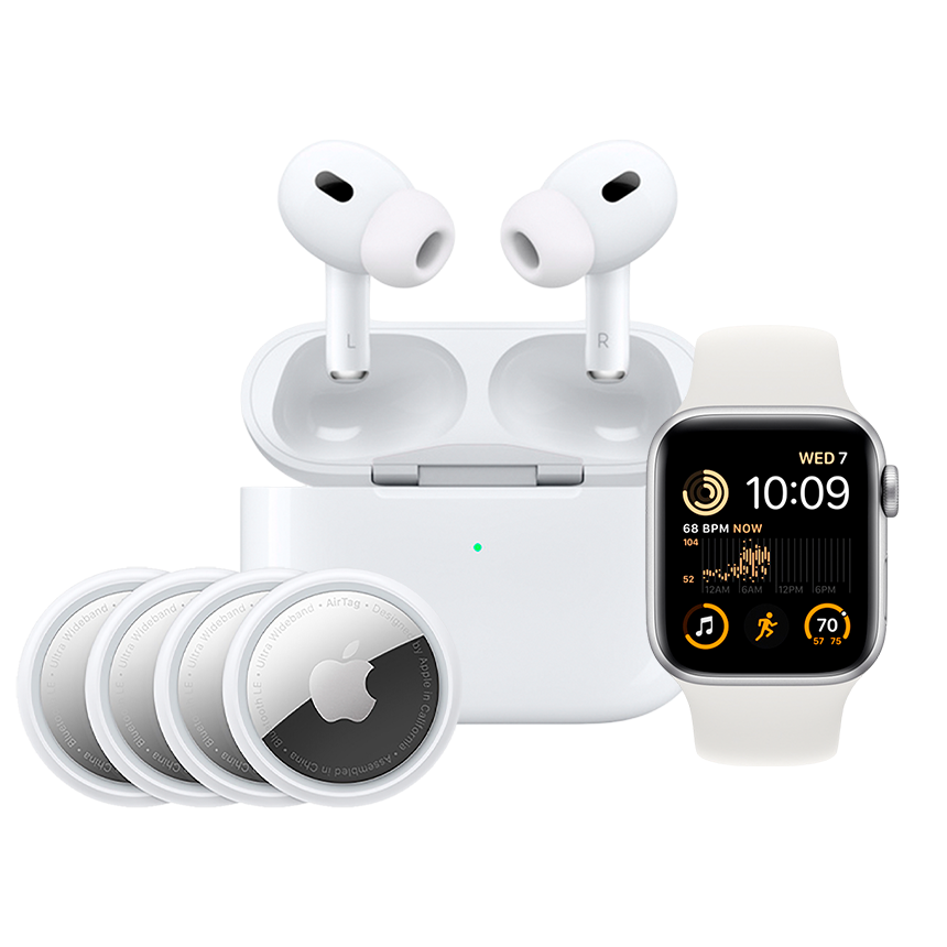 COMBO APPLE AIRPODS PRO (2ND GENERATION) USBC + WATCH SERIE SE NE 40MM + AIRTAG 4P | Tienda Virtual