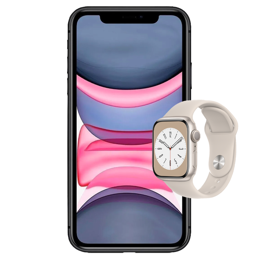 COMBO IPHONE 11 (64 GB) + APPLE WATCH S8 45MM | Tienda Virtual