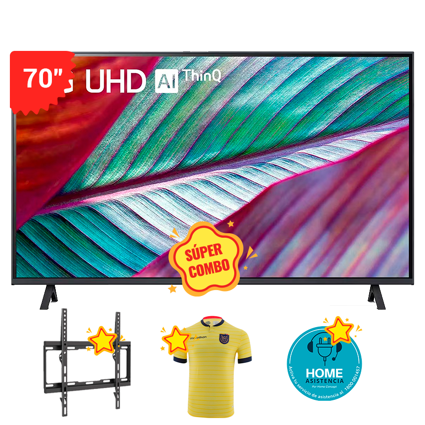 LG 70" UR78 SMART LED 4K UHD THINQ AI (70UR7800PSB) | Tienda Virtual