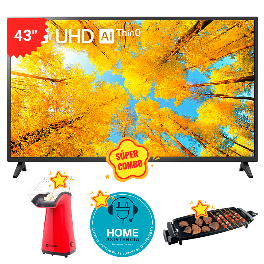 LG 43" SMART LED UHD THINQ AI (43UQ7500PSF) | Tienda Virtual