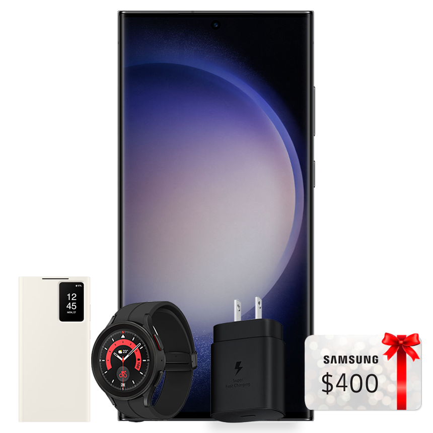 SAMSUNG GALAXY S23 ULTRA (1TB) + WATCH 5 PRO + FAST CHARGER 45W + COVER ...