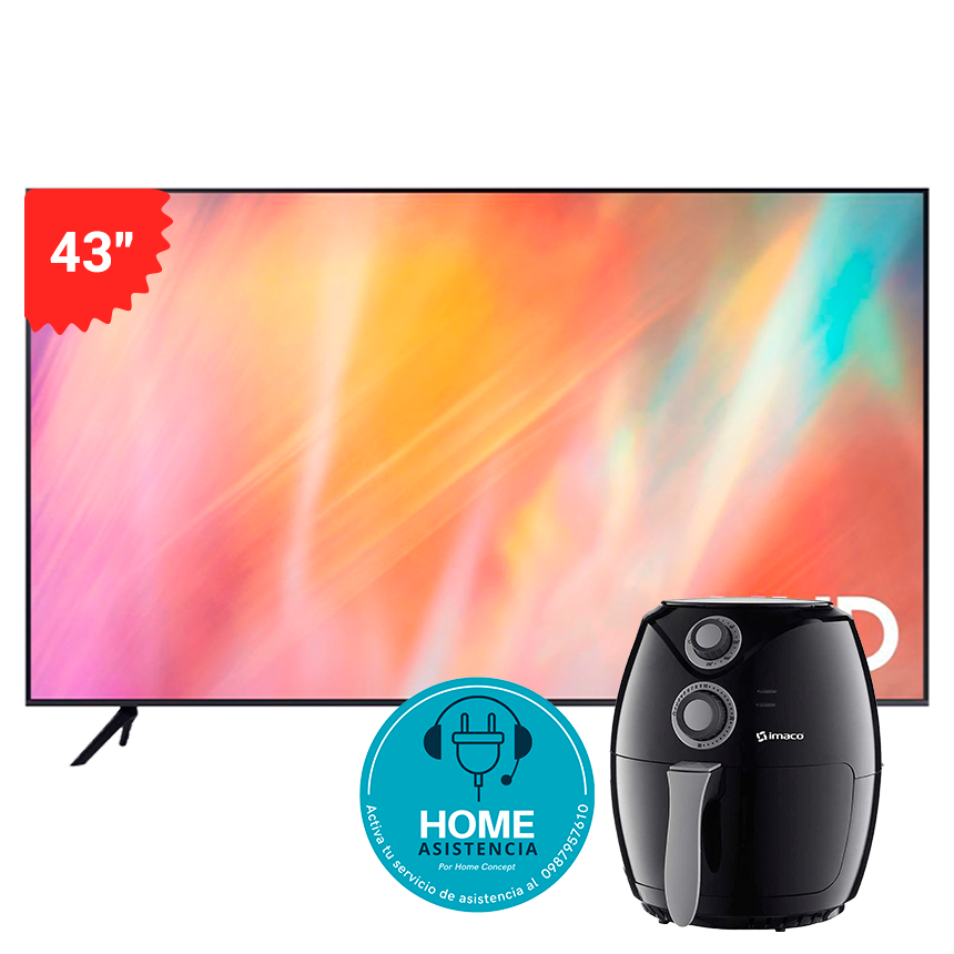 SAMSUNG 43" SMART LED 4K (UN43AU7000PCZE) | Tienda Virtual
