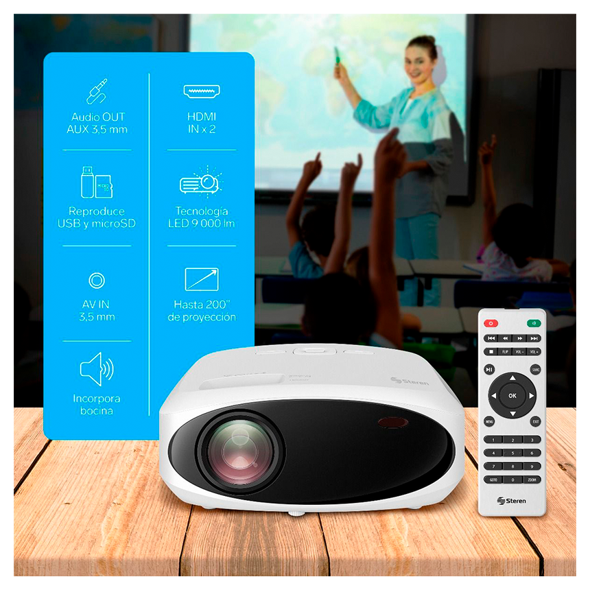 STEREN PROYECTOR MULTIMEDIA FULL HD (PRO-400) | Tienda Virtual